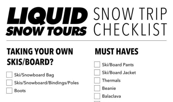 Snow Trip Checklist - What You Need In The Snow - MountainWatch Travel